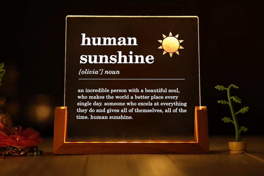 Personalized Human Sunshine Motivational Gift for Women Men, Employee ...