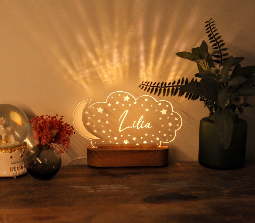 Custom LED Lamp - Personalized Baby Gift for Both Boys and Girls- Baby ...