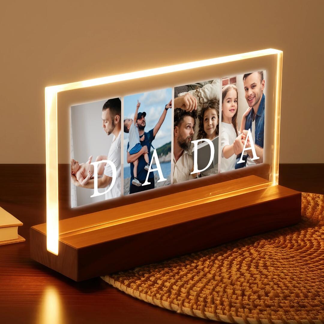 Personalized DADA Acrylic Night Light – Custom Dada Photo Frame, Unique ...