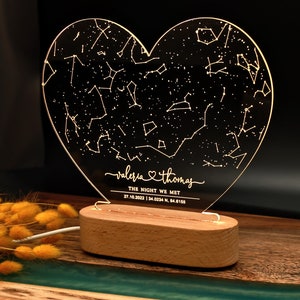 Personalized Constellation Chart Lamp - Gift for Boyfriend / Girlfriend ...