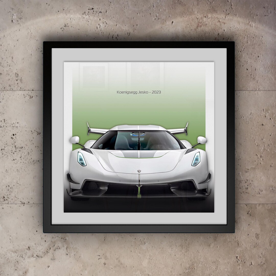 Koenigsegg Jesko | Front View | Hypercar | Supercar | Wall Art | Poster ...