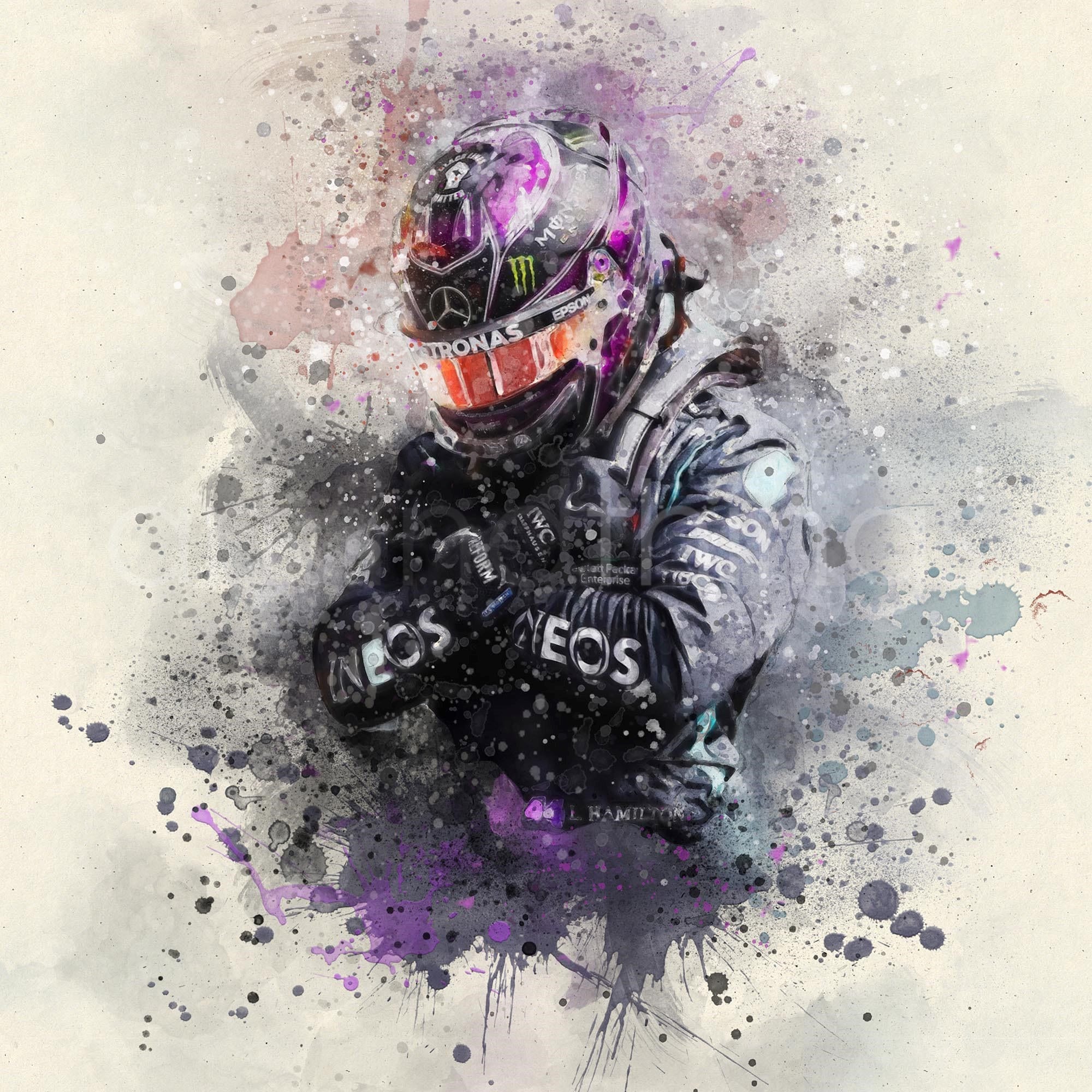 Lewis Hamilton Formula 1 Wall Art Mercedes AMG F1 Formula One Wakanda ...