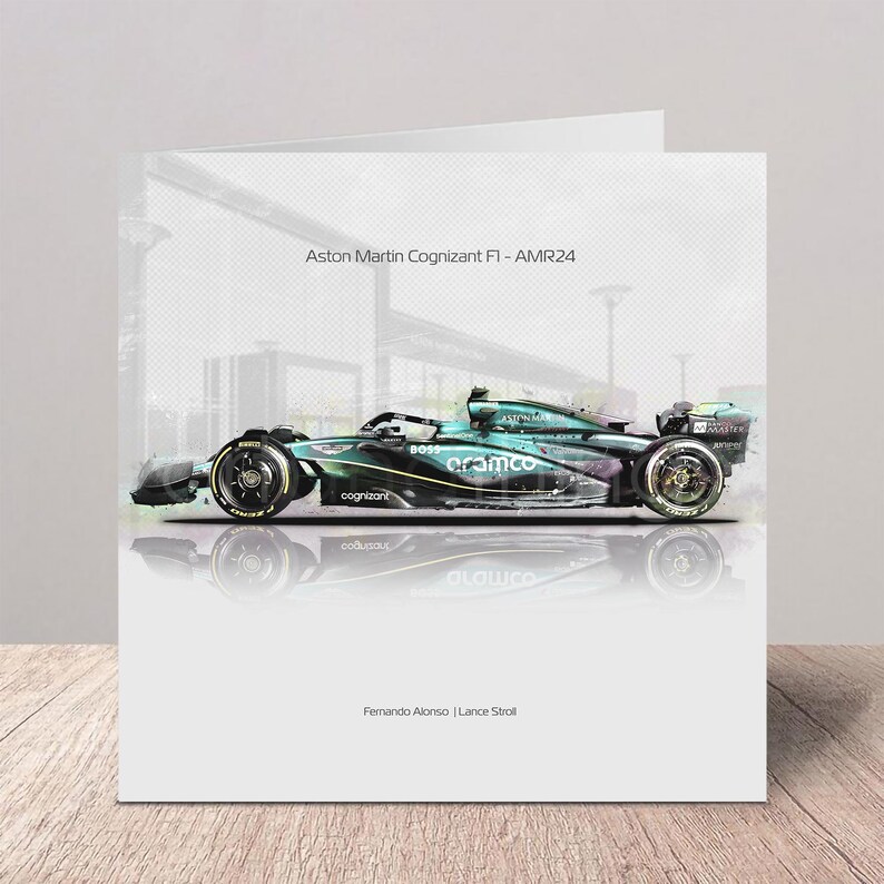 Aston Martin Aramco F1 Car 2024 AMR24 Fernando Alonso Lance Stroll ...