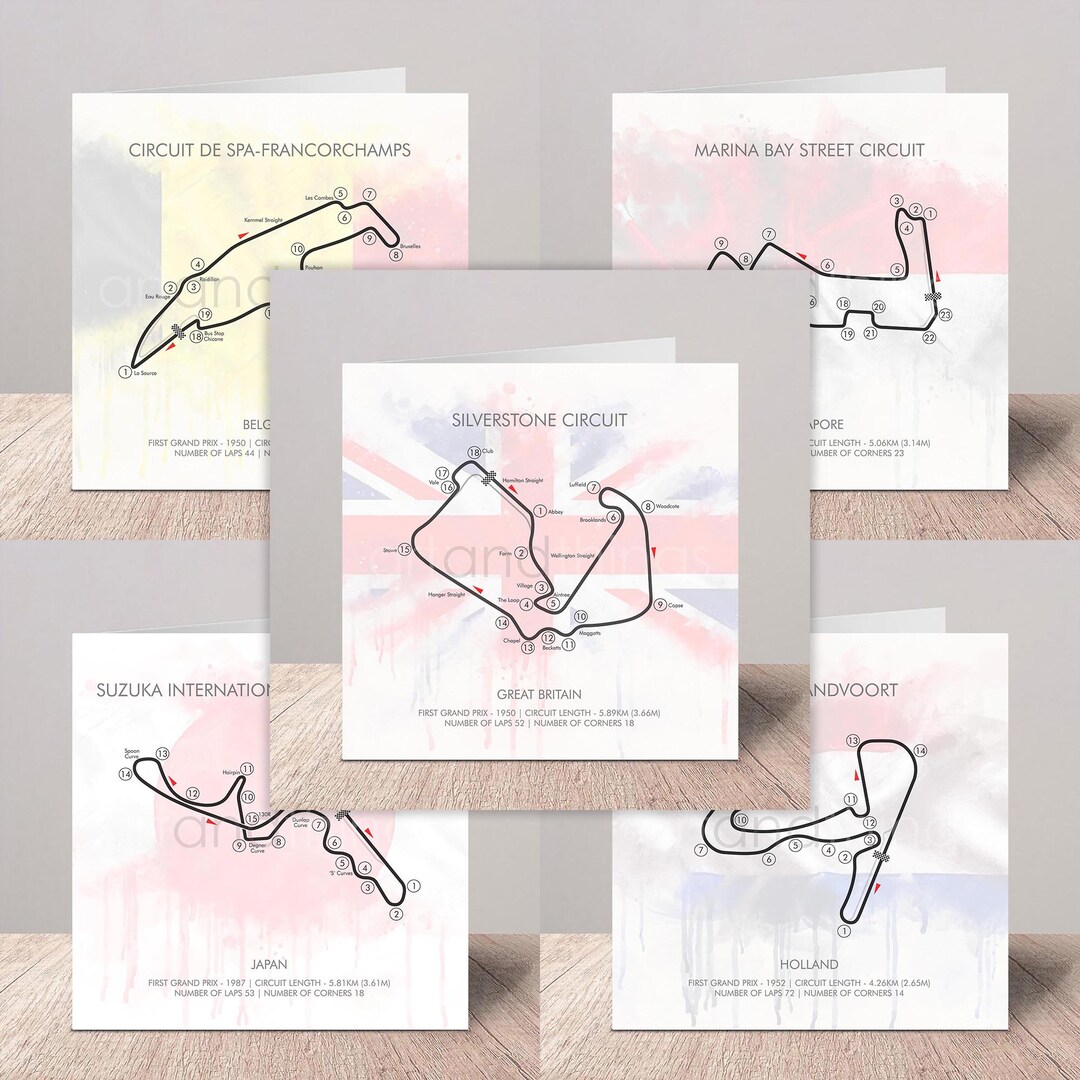 Formula 1 Circuit Grand Prix Tracks | International | Greetings ...