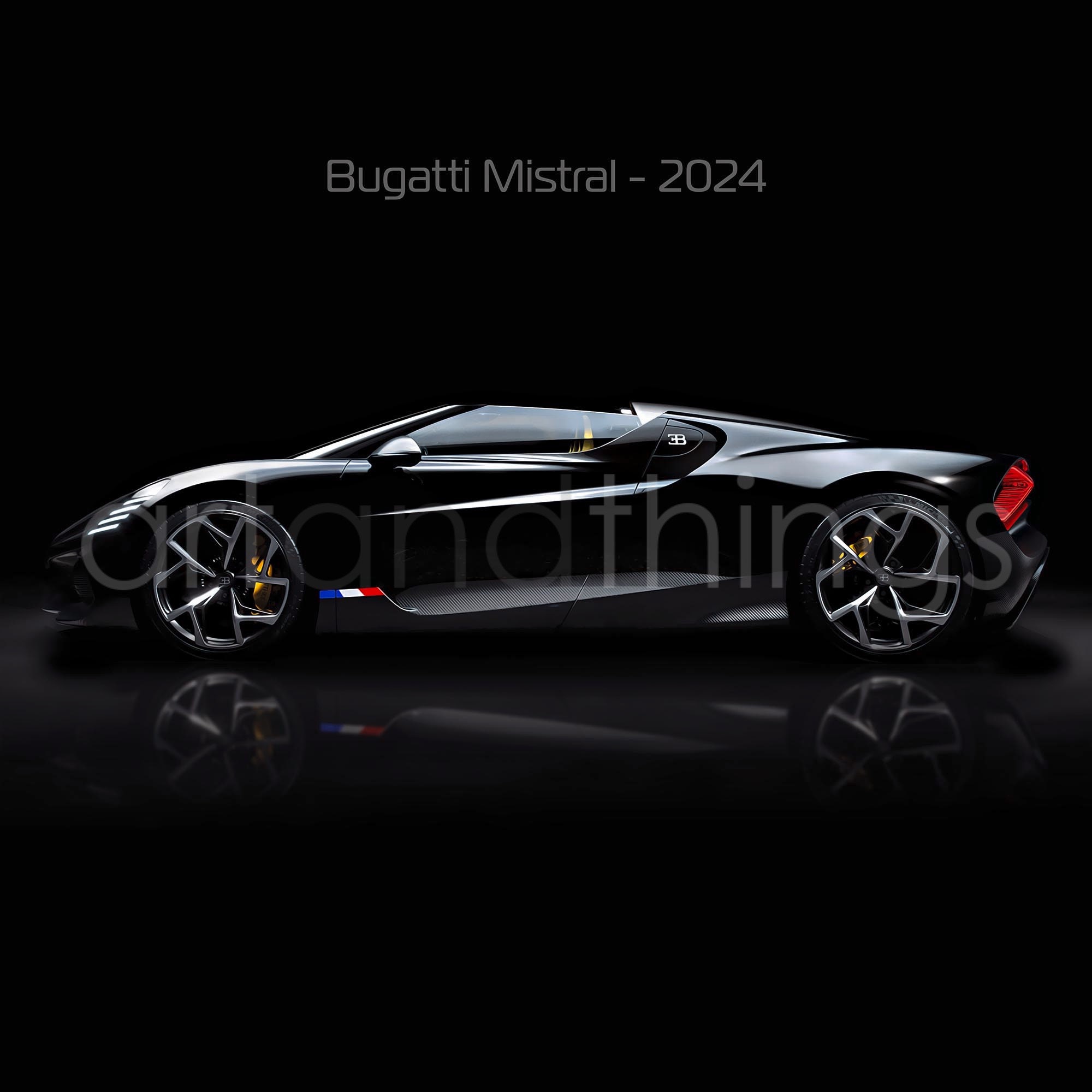 Bugatti Mistral Side View Hypercar Supercar Wall Art Poster Print - Etsy
