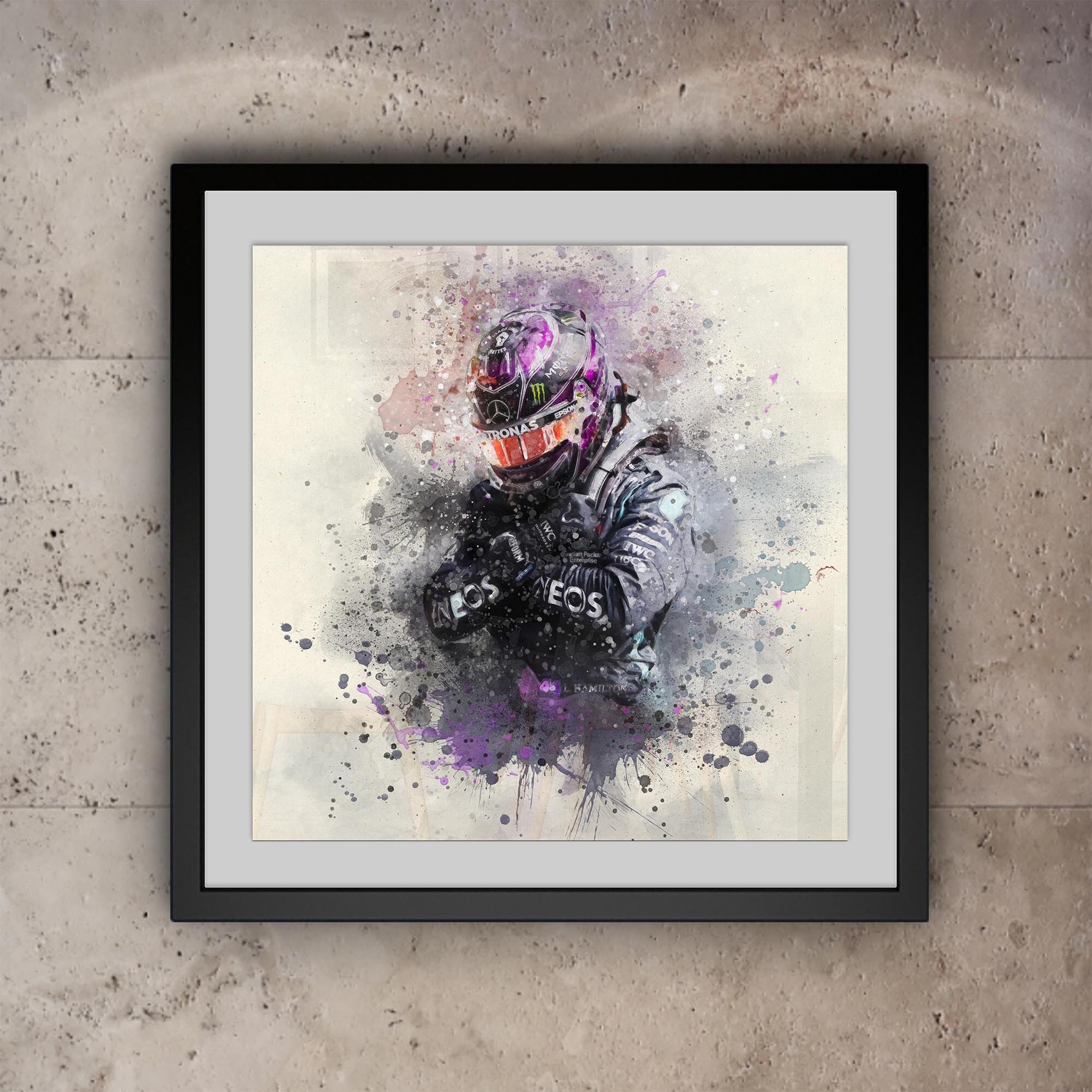Lewis Hamilton Formula 1 Wall Art Mercedes AMG F1 Formula One Wakanda ...