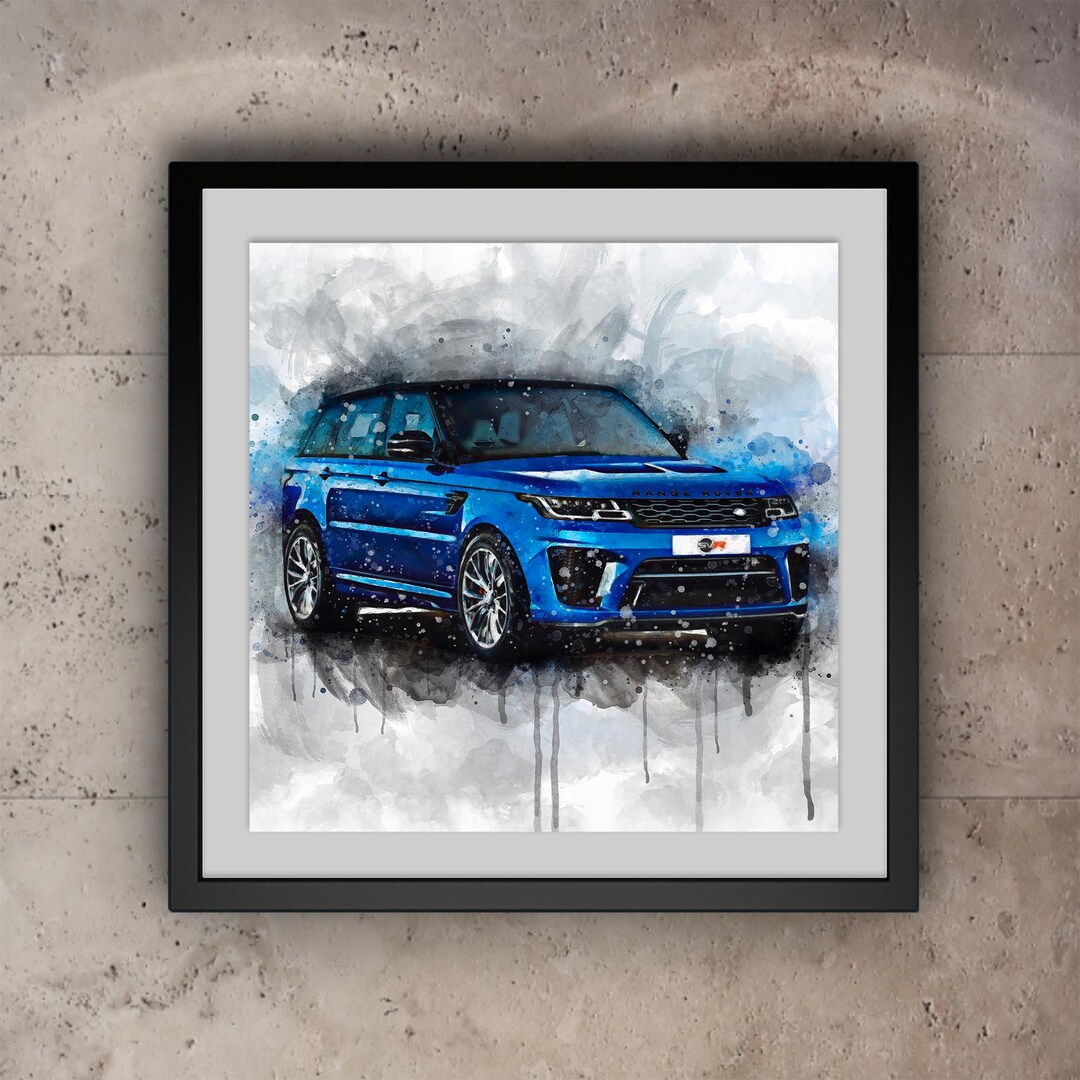 Range Rover Sport SVR Land Rover Watercolour Wall Art Poster Print - Etsy