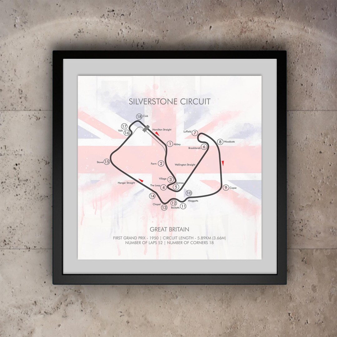 Silverstone British Formula 1 Grand Prix Wall Art Grand Prix Track ...