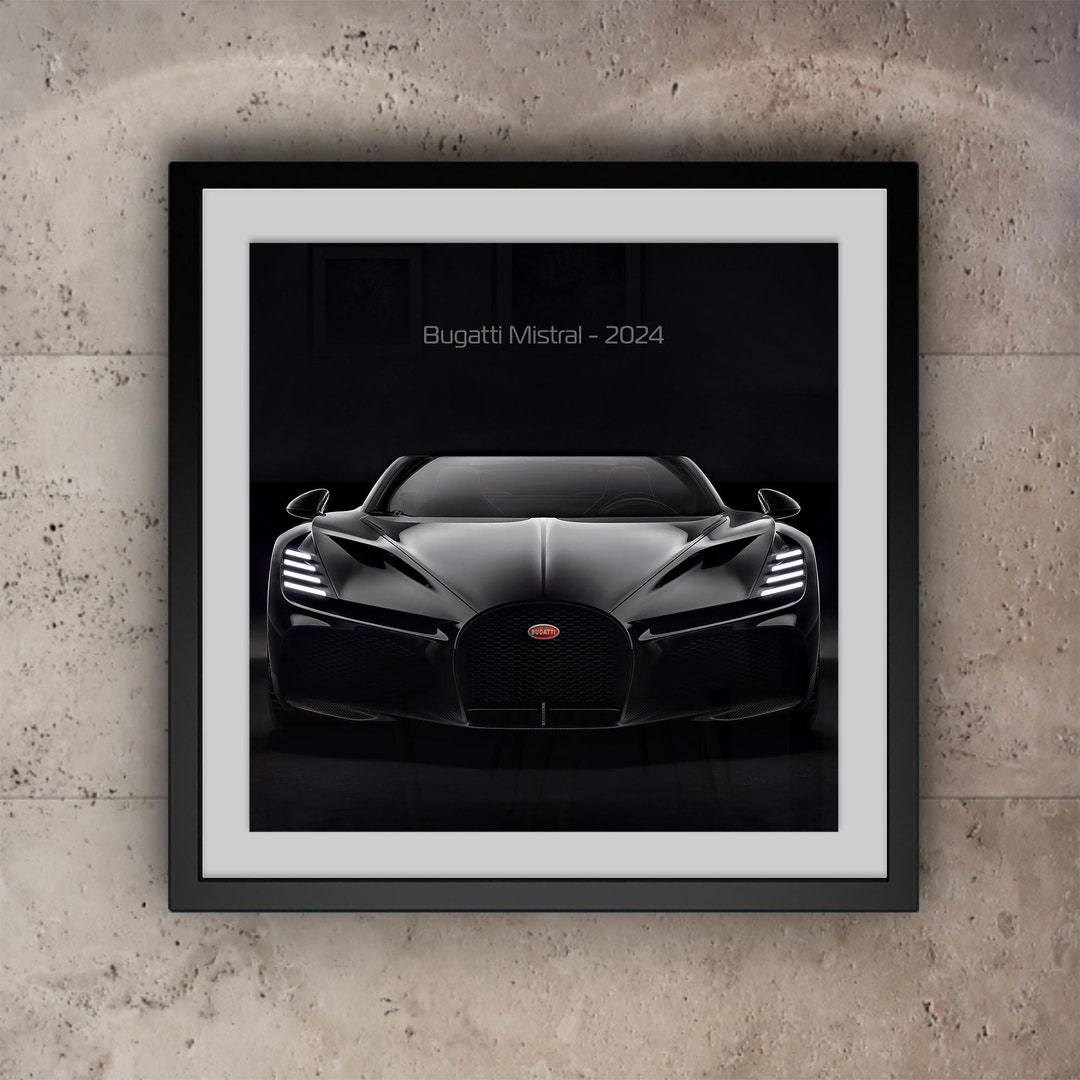 Bugatti Mistral Front View Hypercar Supercar Wall Art Poster Print - Etsy