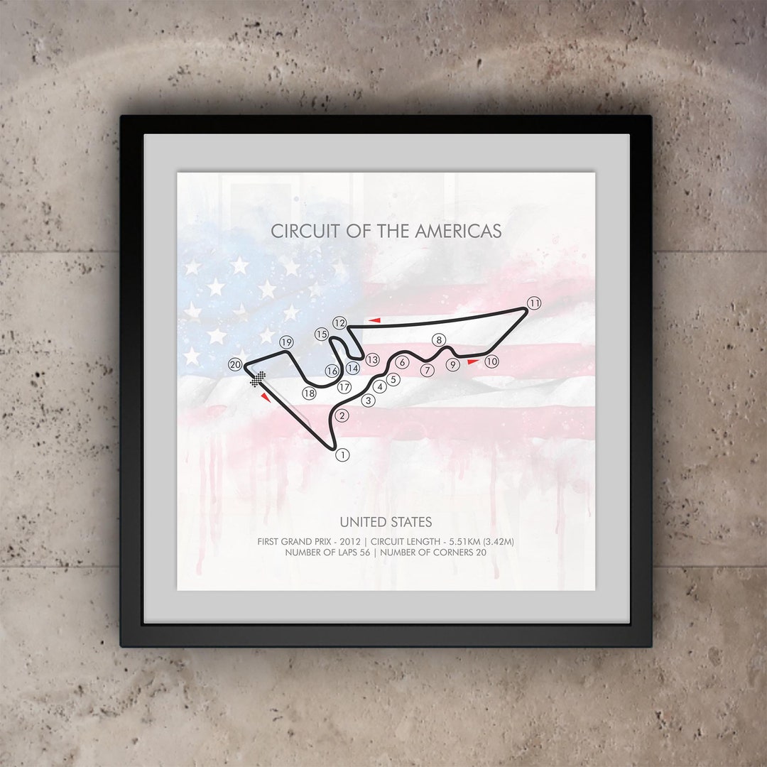 United States Grand Prix - Formula 1 Cota | Wall Art | Grand Prix Track ...