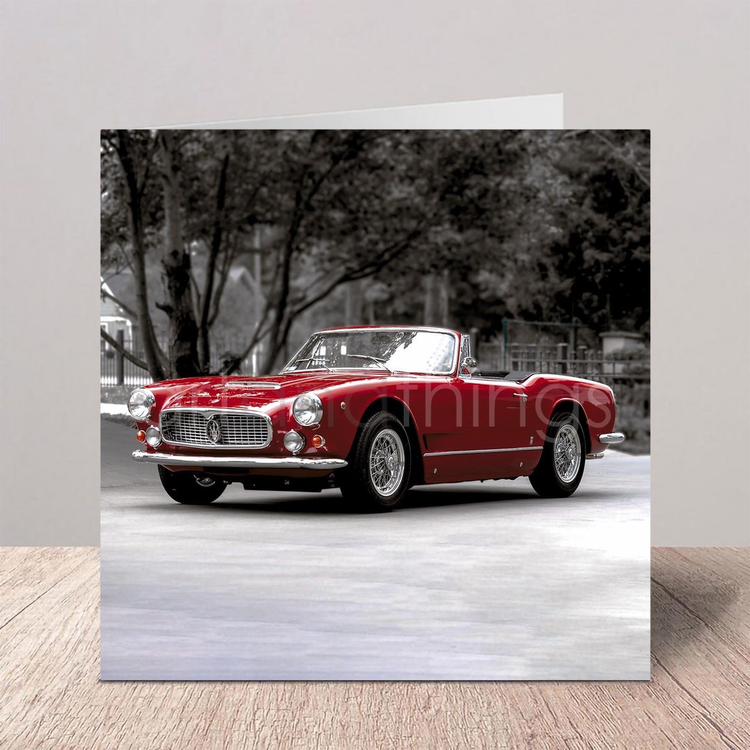 1960 Maserati 3500 GT Spyder | Classic Car | Greetings Card | Birthday ...