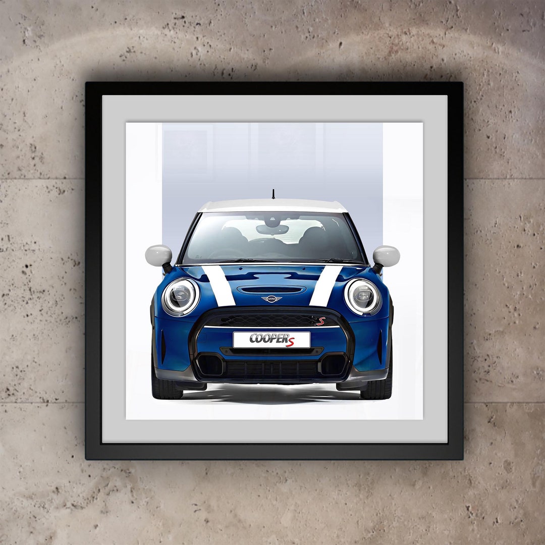 Mini Cooper S | Car | Wall Art | Poster | Print | 6 Colours - Etsy