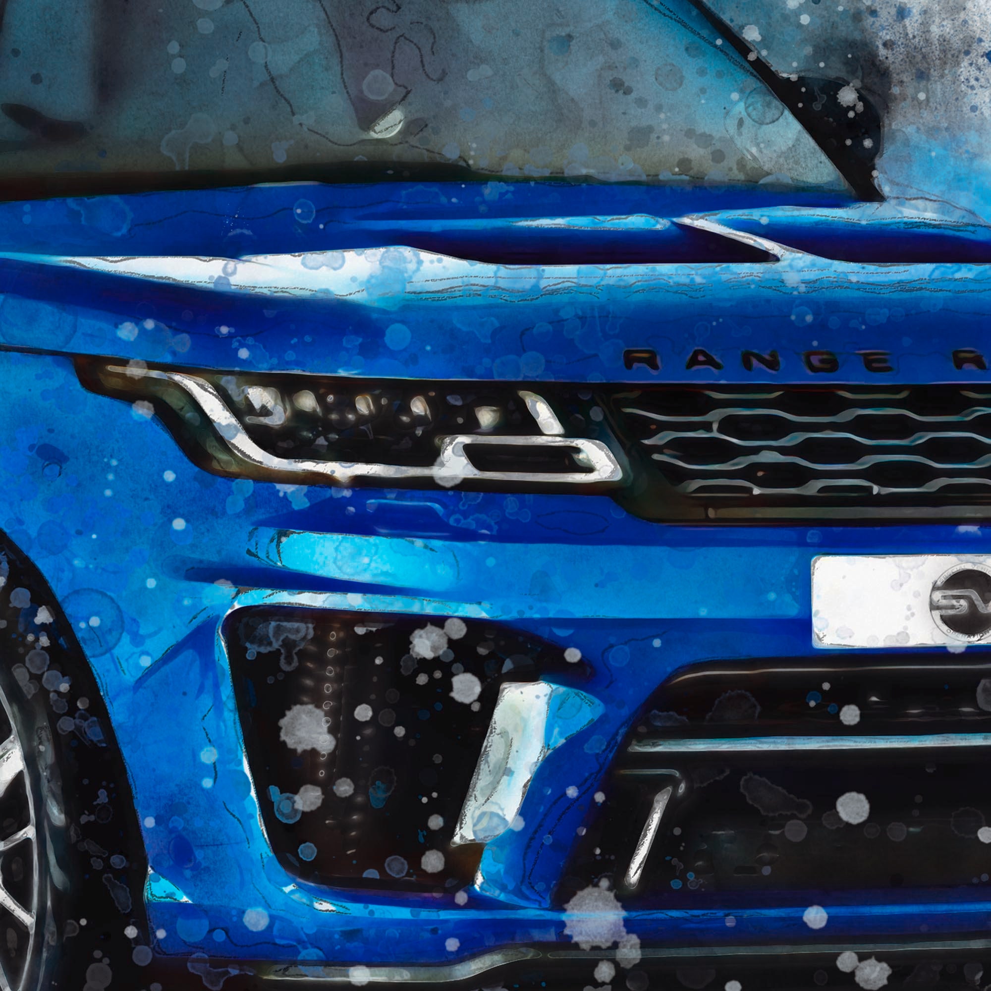 Range Rover Sport SVR | Land Rover | Watercolour | Wall Art | Poster ...