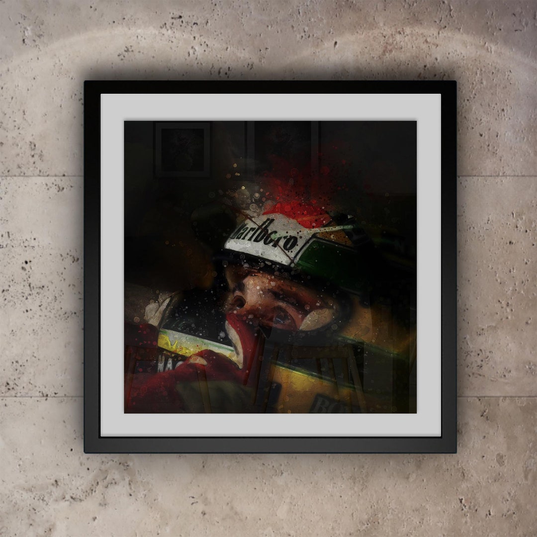 Ayrton Senna Wall Art Famous Yellow Helmet Mclaren F1 Formula One Team ...