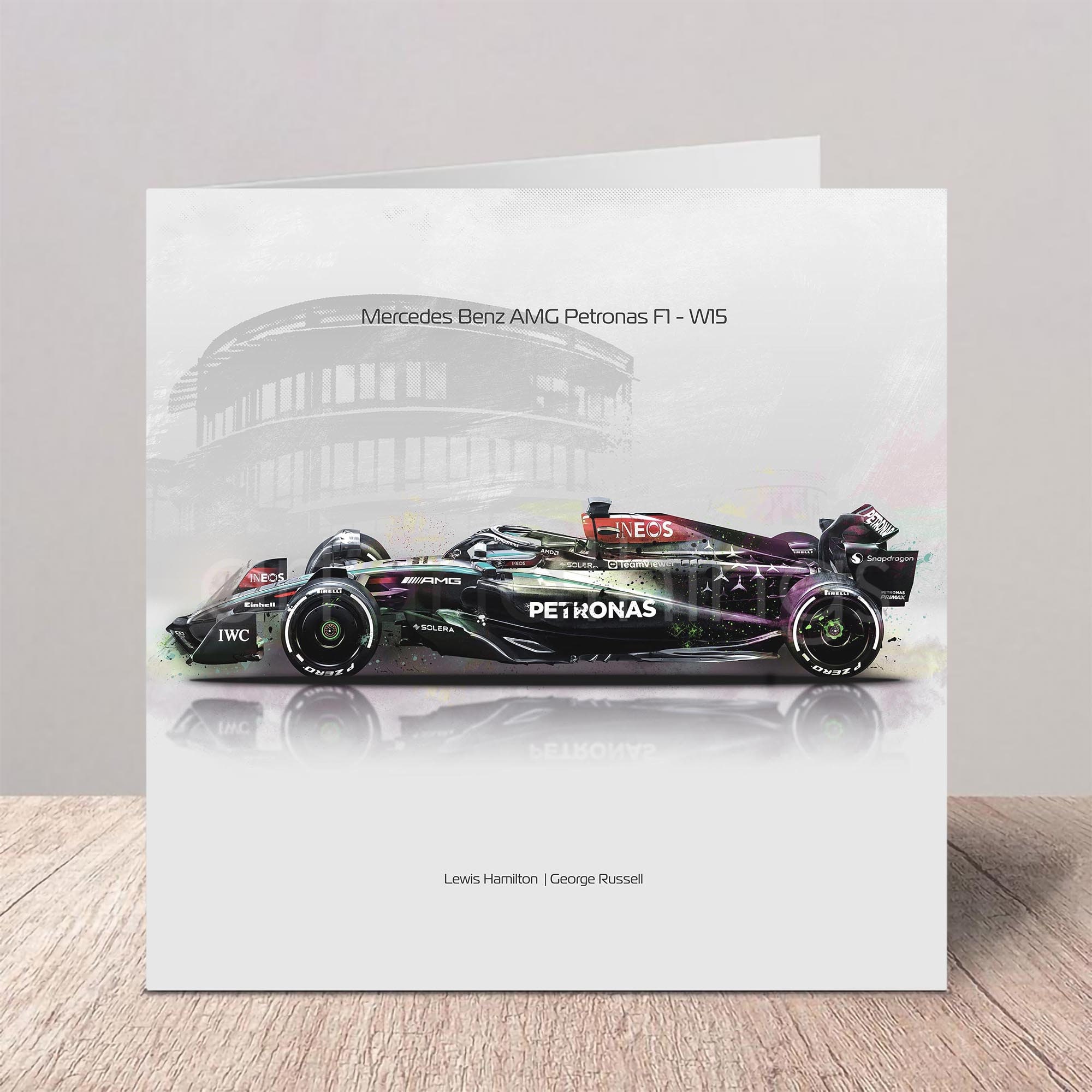 Mercedes F1 Car 2024 W15 Lewis Hamilton George Russell Mercedes AMG ...