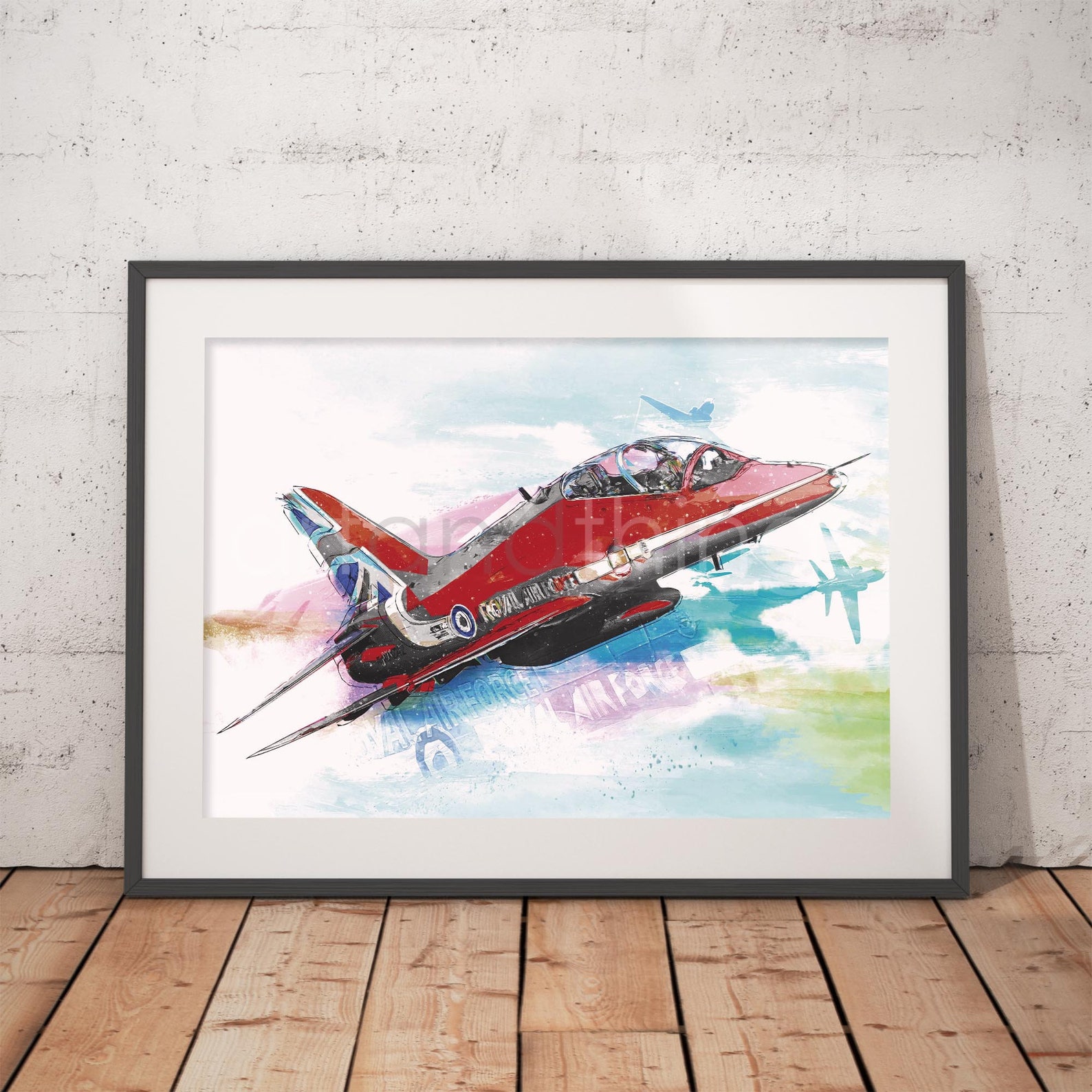 Red Arrows Aerobatic Display Team | Royal Air Force | RAF | Watercolour ...