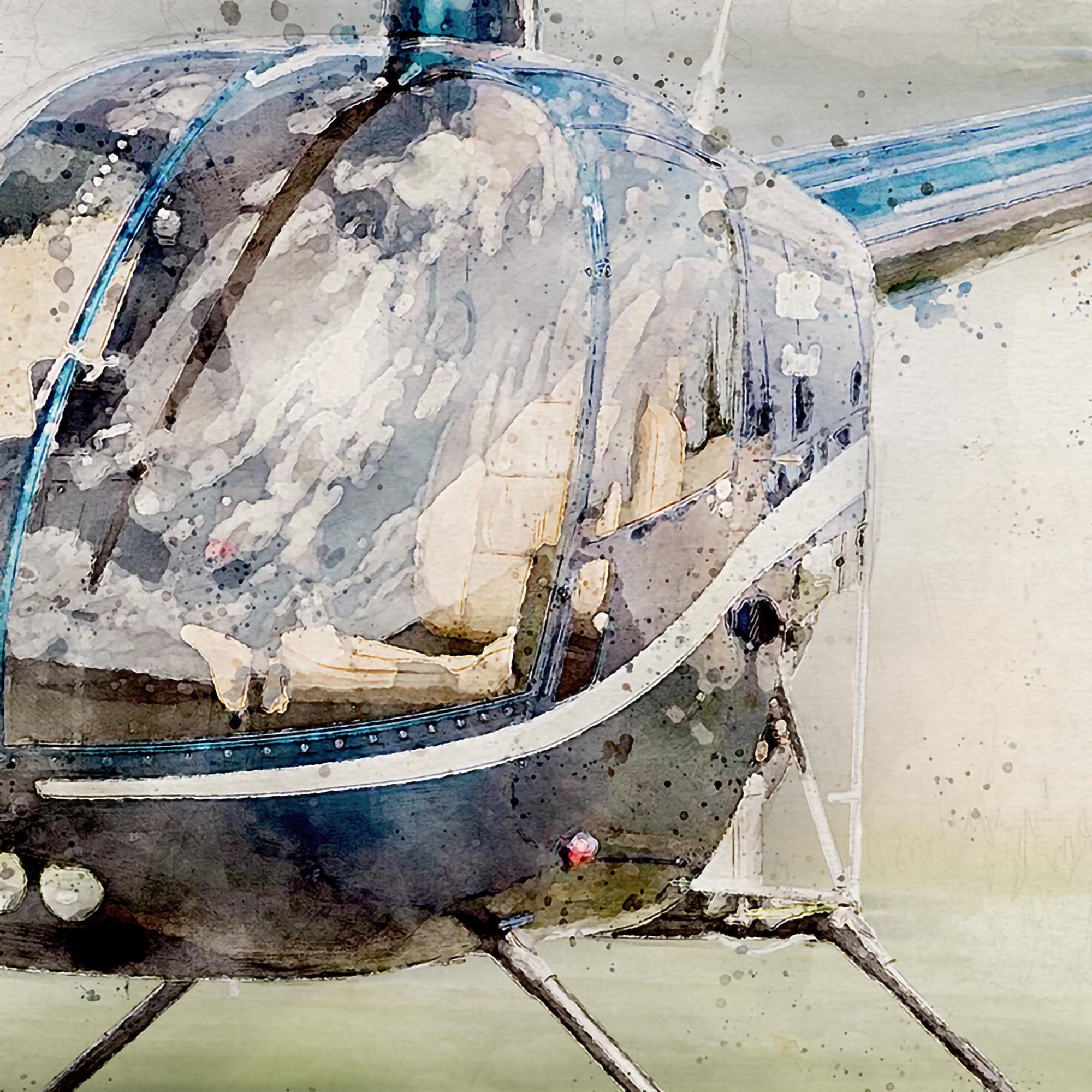 Robinson R22 Helicopter Chopper Aviation Wall Art Wall Art Poster Print ...