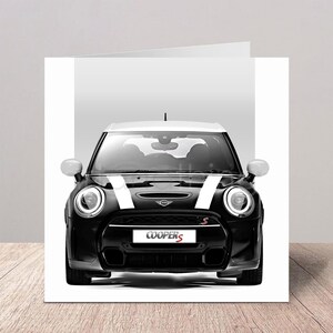Mini Cooper S Car Front View Greetings Card Birthday Card - Etsy