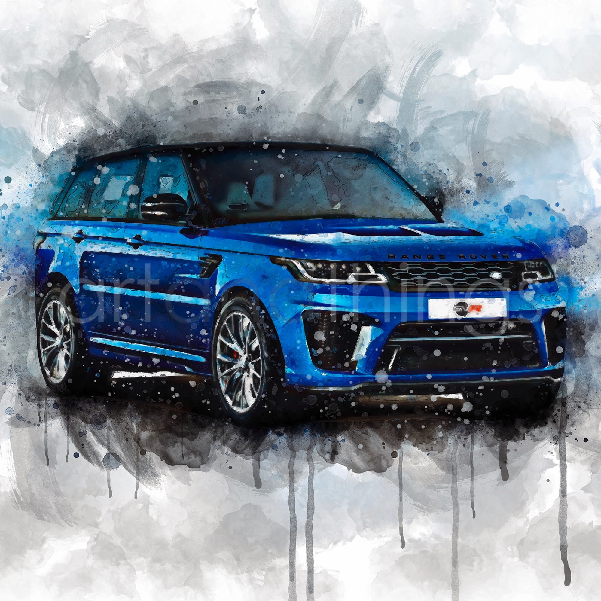 Range Rover Sport SVR | Land Rover | Watercolour | Wall Art | Poster ...
