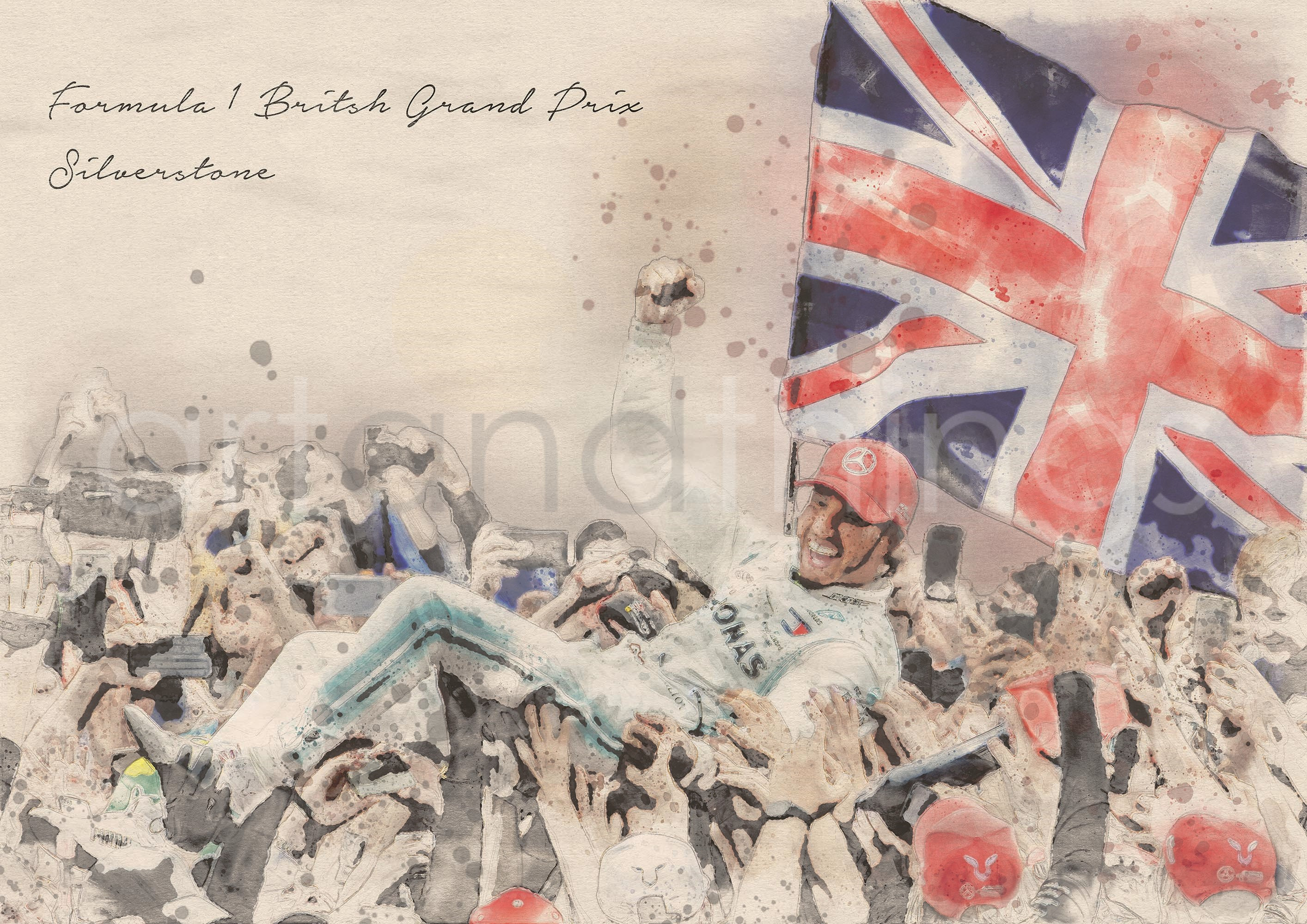 Lewis Hamilton | Silverstone | Crowd Surfing | Formula 1 | Wall Art ...