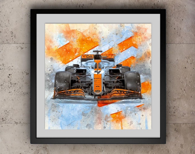 Mclaren Formula 1 Wall Art | Gulf Racing Livery | F1 Formula One 2021 ...
