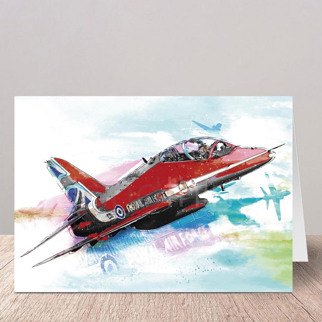 Red Arrows Aerobatic Display Team | Royal Air Force | RAF | Watercolour ...