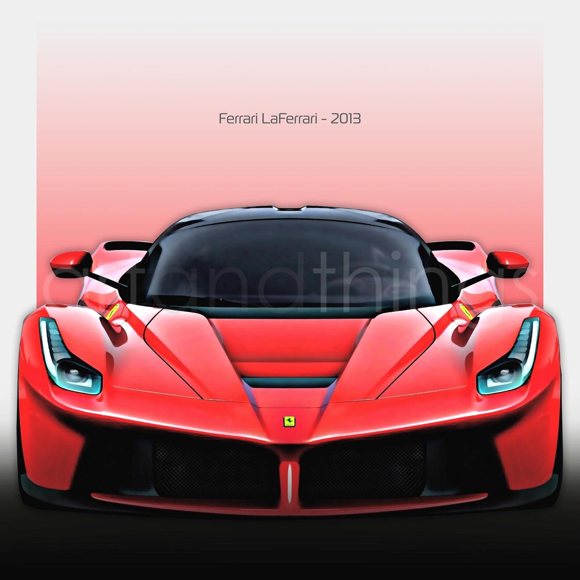 Ferrari Laferrari Front View Hypercar Supercar Wall Art Poster Print - Etsy