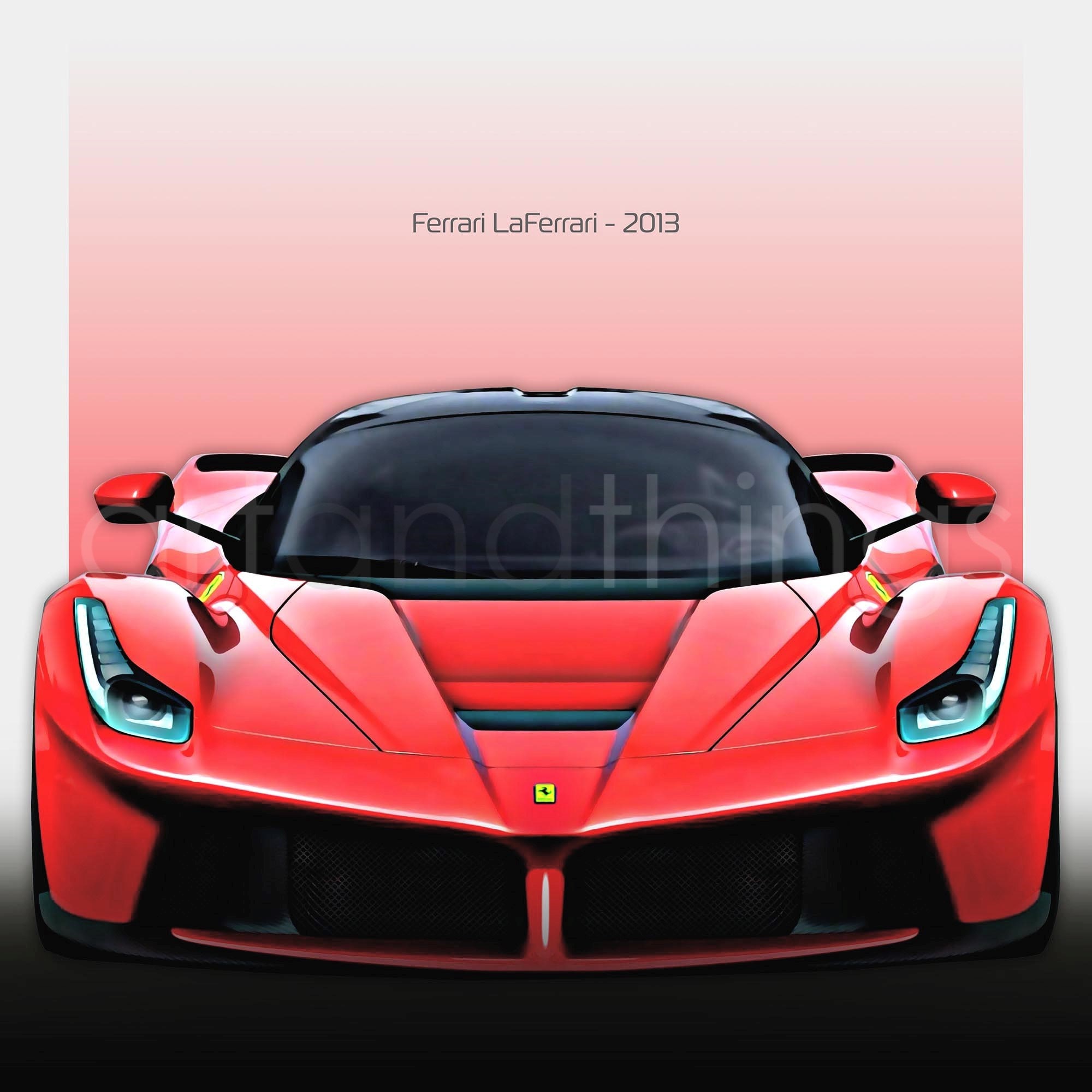 Ferrari Laferrari Front View Hypercar Supercar Wall Art Poster Print - Etsy