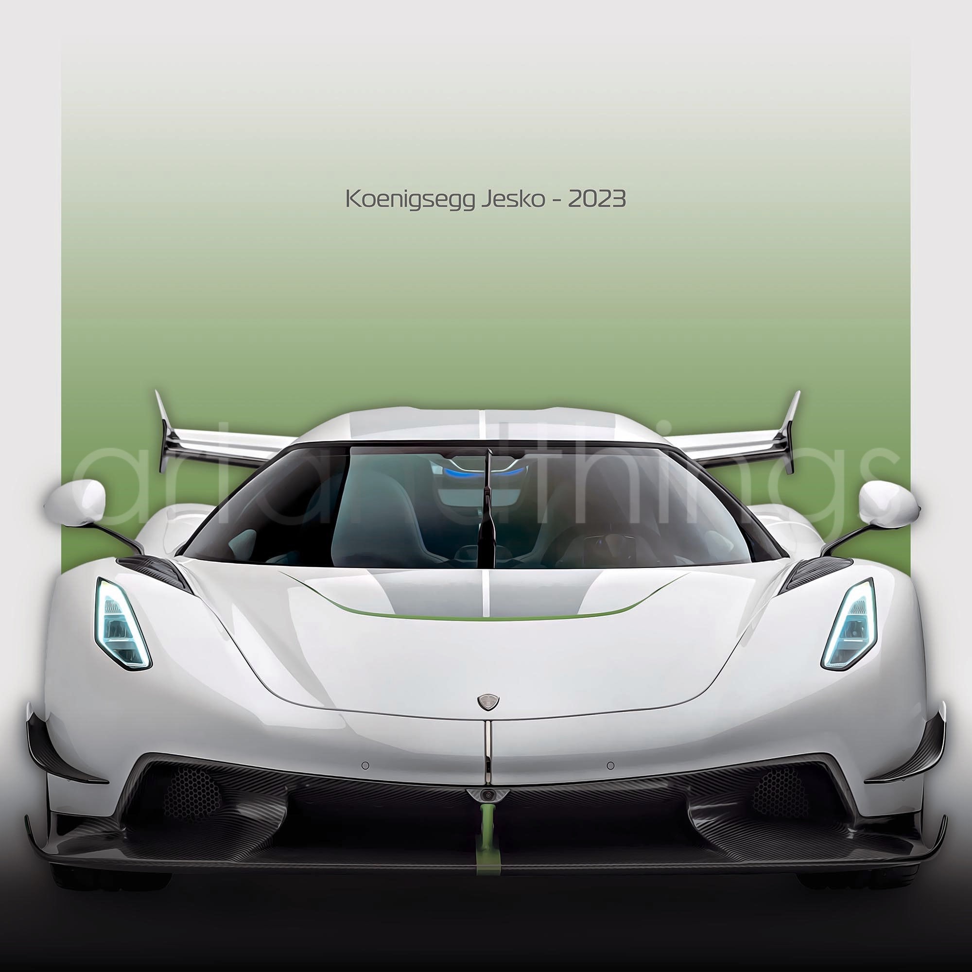 Koenigsegg Jesko Front View Hypercar Supercar Wall Art Poster Print - Etsy