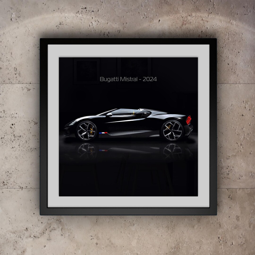 Bugatti Mistral Side View Hypercar Supercar Wall Art Poster Print - Etsy