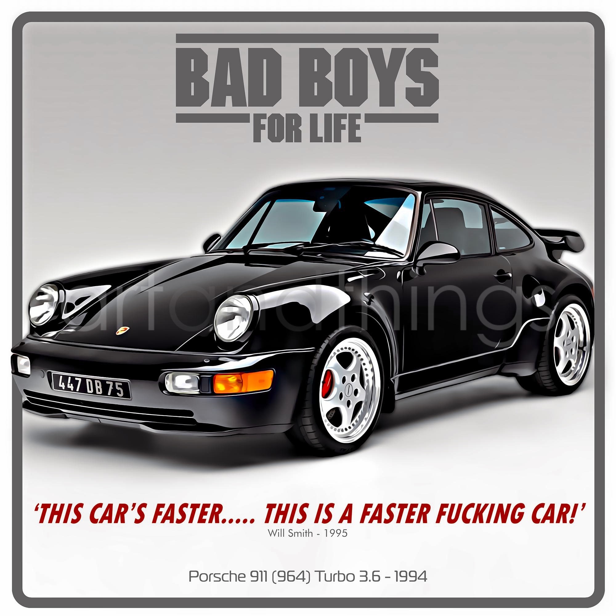 Bad Boys Porsche 911 964 Turbo 3.6 Supercar Will Smith 1995 Film Movie ...