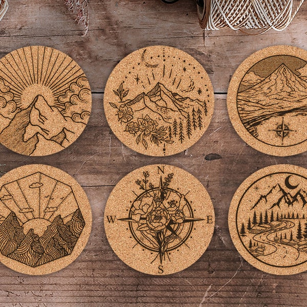 Compass Coaster - Etsy