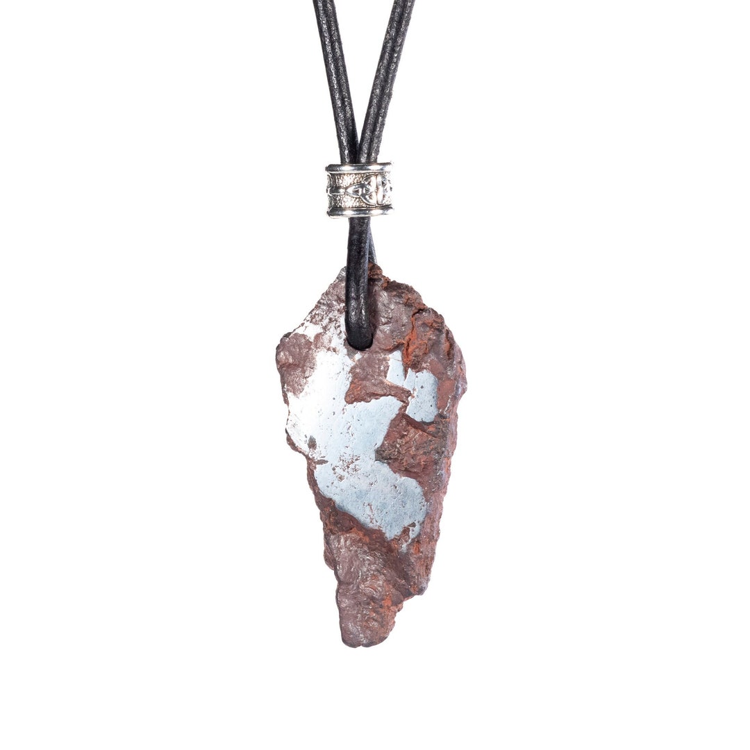 Handmade Hematite Pendant Necklace – Mirror Finish, Natural Red Stone ...
