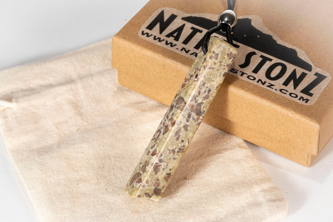Rhyolite Rectangle Pendant "stone of Change" - Healing Energy on a ...