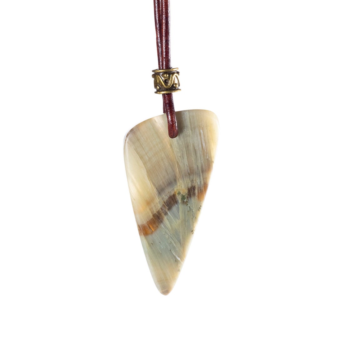 Rave - UV Reactive Handmade Triangular Stone Pendant Necklace - Stone ...