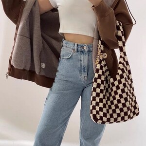 Crochet Checkerboard Bag Pattern PDF With VIDEO Link and Tuturial Guide ...