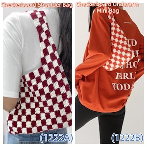 Pattern Bundle PDF Crochet Checkerboard Bag + Mini Checkerboard Bag ...