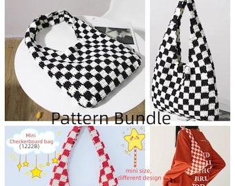 Checkered Crochet Bag Pattern - Etsy