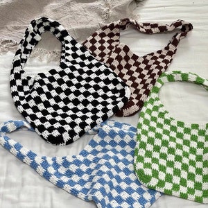 Crochet Checkerboard Bag Pattern PDF With VIDEO Link and Tuturial Guide- Suitable for Beginners ...