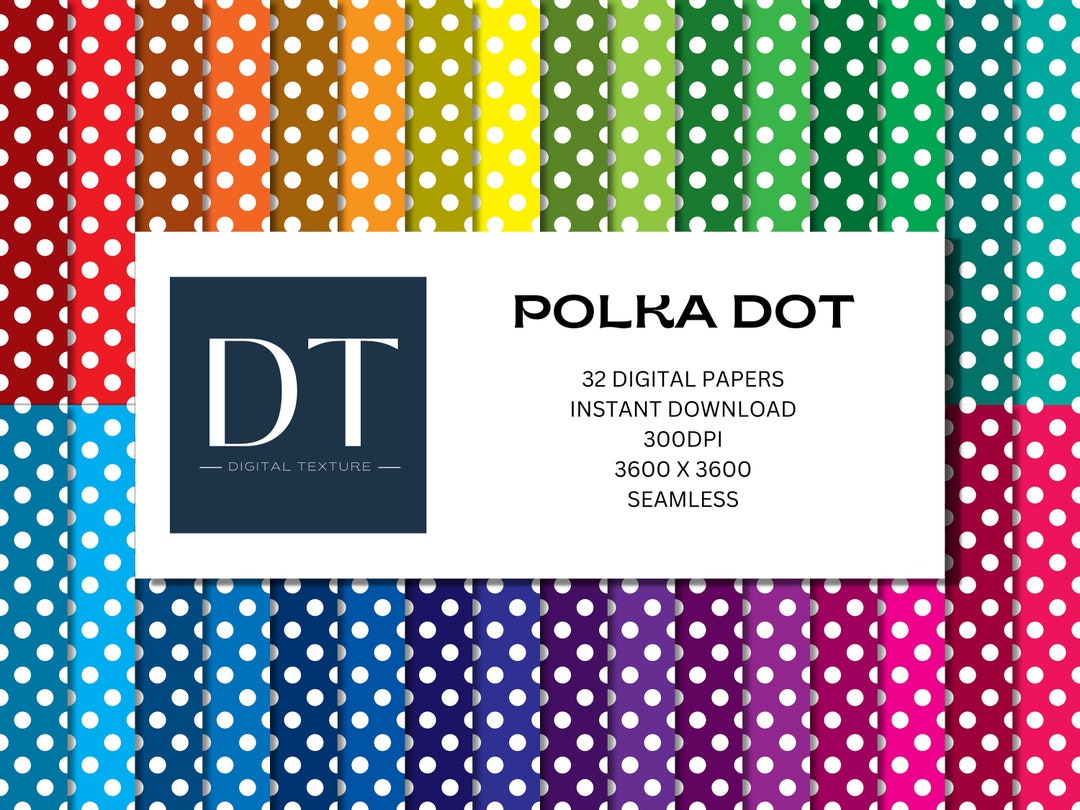 32 Tiny Polka Dot Digital Paper Polka Dot Paper Polka Dot Scrapbook Dot ...