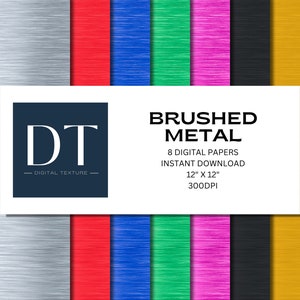 Brushed Metal Texture, Digital Paper, Instant Download, 300DPI, Digital ...