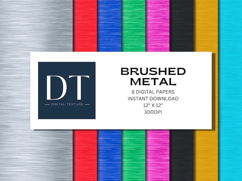 Brushed Metal Texture, Digital Paper, Instant Download, 300DPI, Digital ...