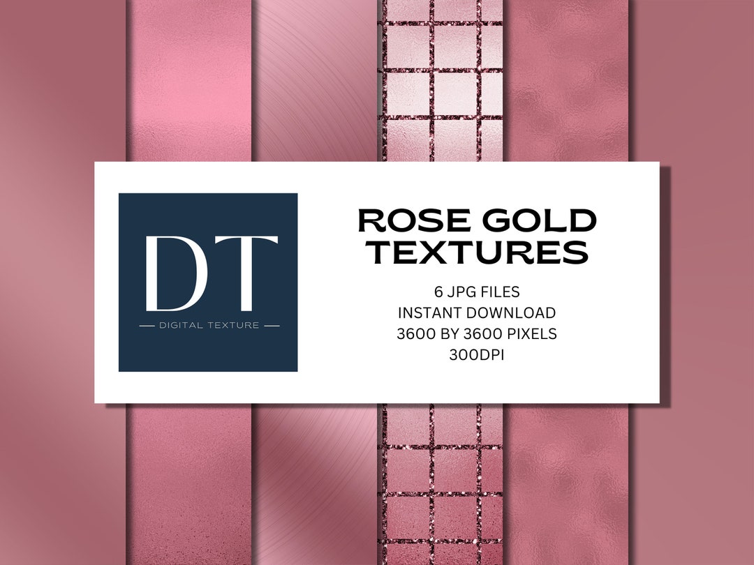 Rose Gold Textures Digital Papers, Scrapbook Papers, Rose Gold Clipart ...