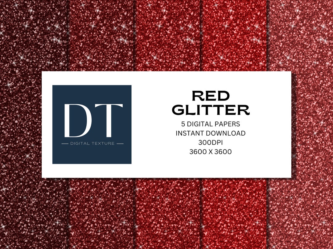 Red Glitter Digital Papers, Scrapbook Papers Red Sparkles Clipart ...