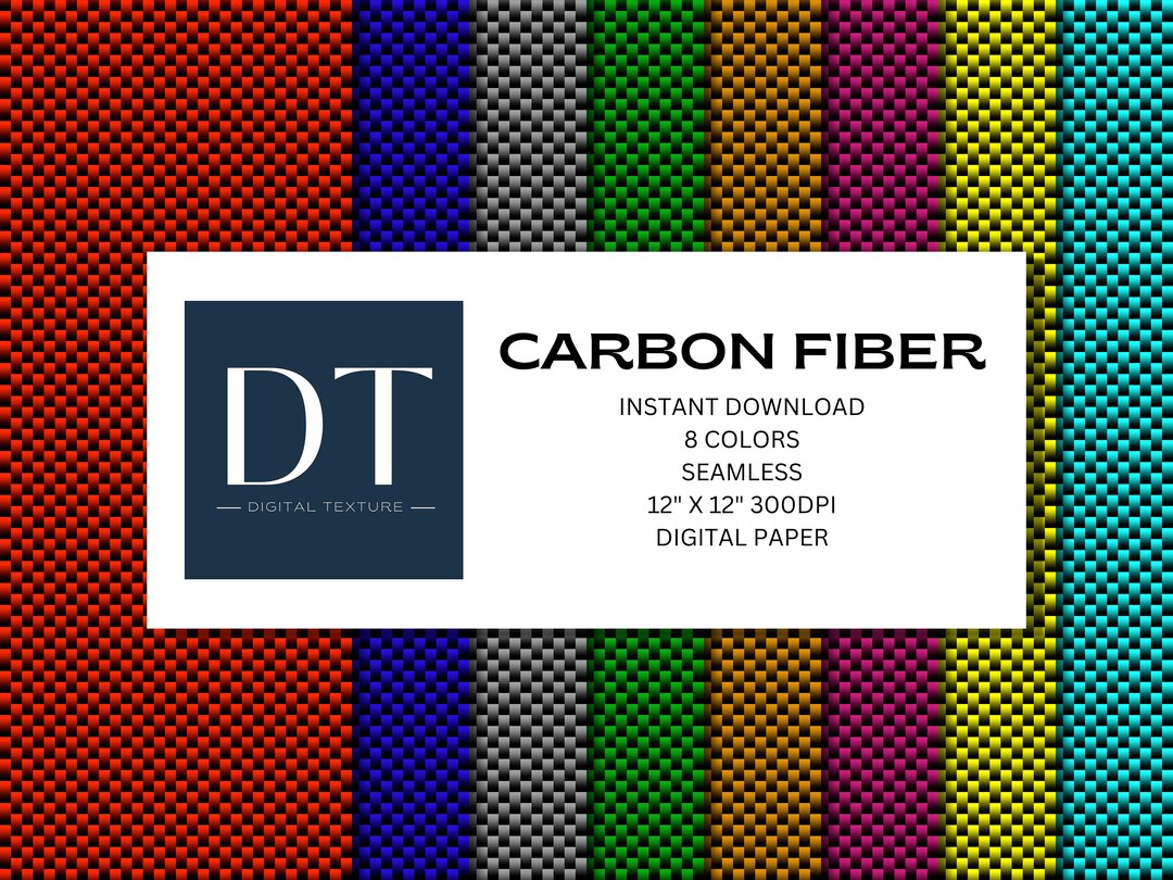 Carbon Fiber - Eight Colors - Digital Paper - Instant Download ...