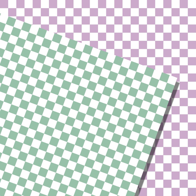 Checkered Pattern, Pastel Colors, Digital Paper, Instant Download ...
