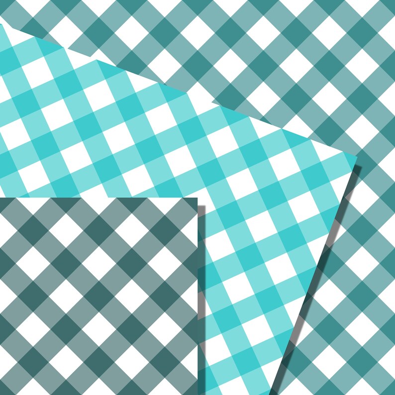 Gingham Diagonal Digital Paper, 25 Colors, Instant Download, Seamless ...