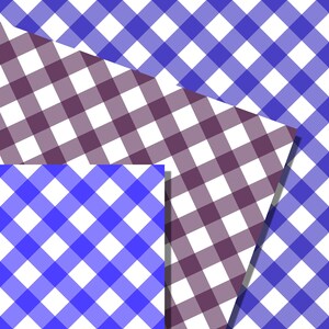 Gingham Diagonal Digital Paper, 25 Colors, Instant Download, Seamless ...