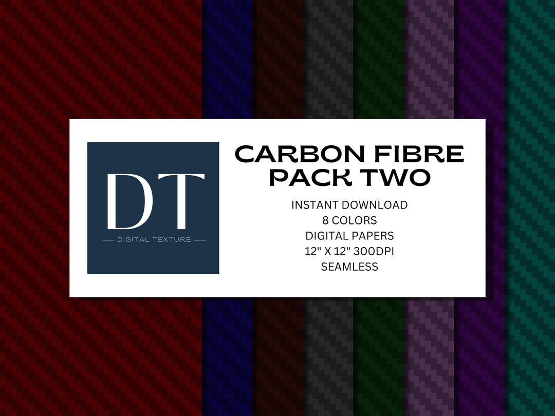 Carbon Fiber - Pack Two - Eight Colors - Digital Paper - Instant ...