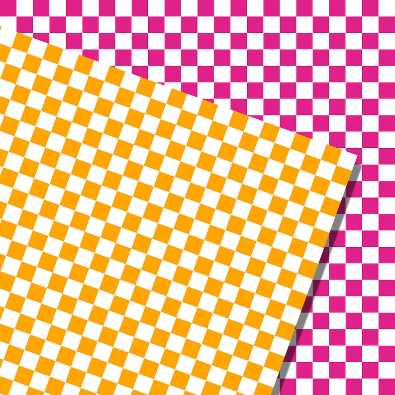 Checkered Pattern, Various Colors, Digital Paper, Instant Download ...